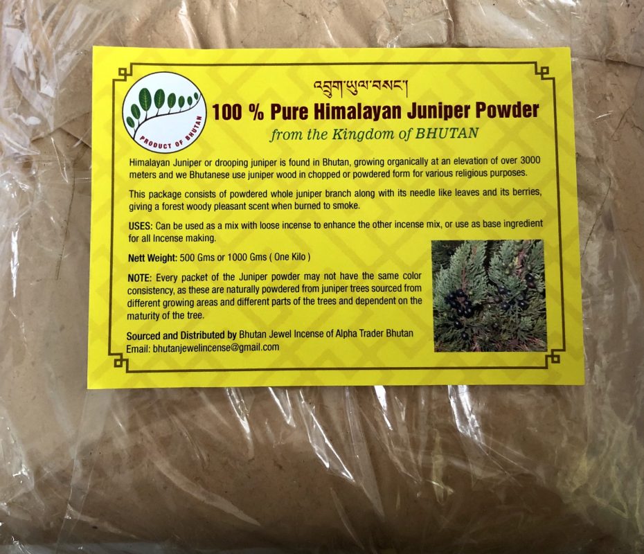 Bhutan Himalayan Juniper Powder – Bhutan Jewel Incense Alpha Trader Bhutan